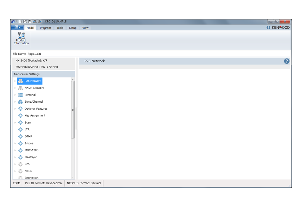Software para radiocomunicación KPG-D1E • Kenwood